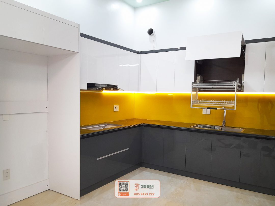 Báo giá tủ bếp cánh Acrylic bóng gương tại Ninh Bình